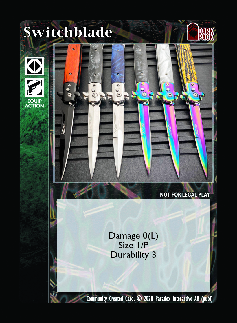 Switchblade - Custom Card - Black Chantry Productions | VTES Community ...