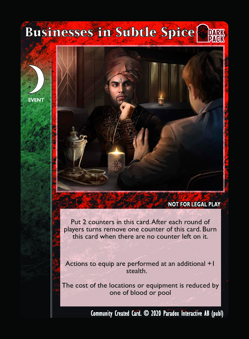 Businesses In Subtle Spice - Custom Card - Black Chantry Productions ...