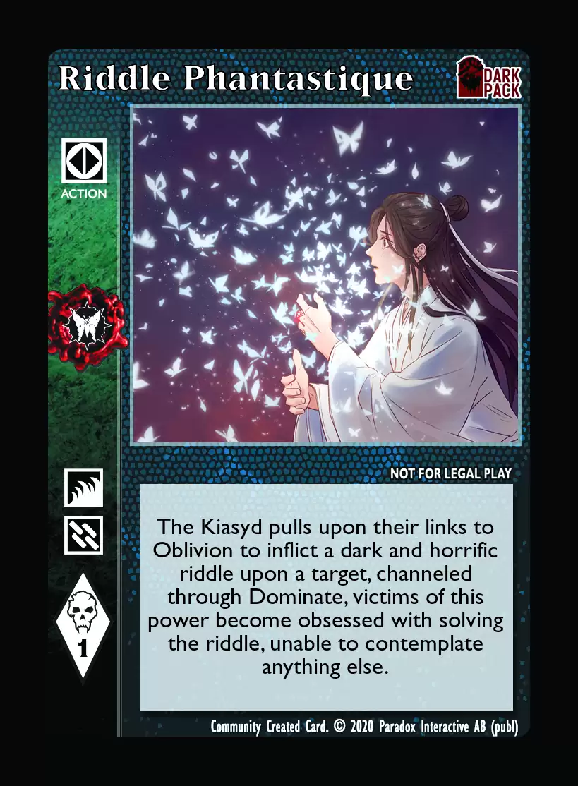Riddle Phantastique - Custom Card - Black Chantry Productions | VTES ...