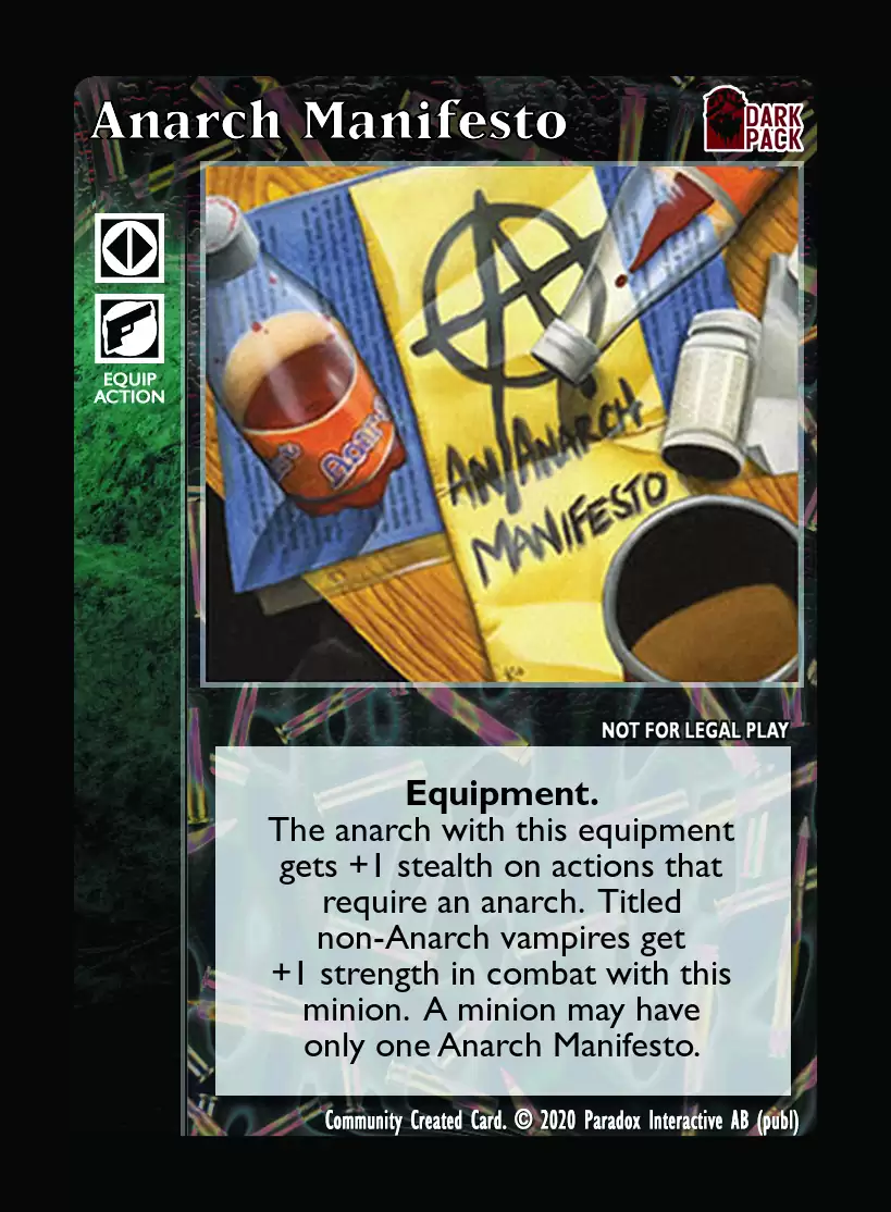 Anarch Manifesto - Custom Card - Black Chantry Productions | VTES ...