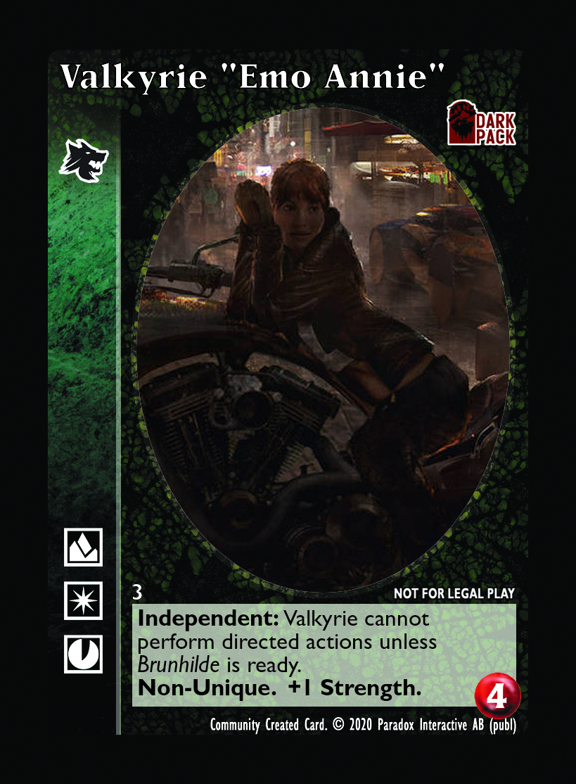 Valkyrie "emo Annie" - Custom Card - Black Chantry Productions | VTES ...