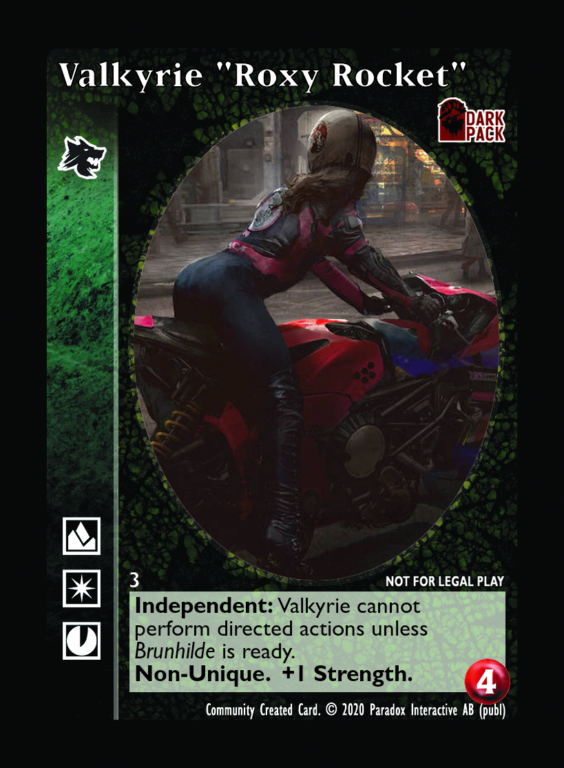 Valkyrie "roxy Rocket" - Custom Card - Black Chantry Productions | VTES ...