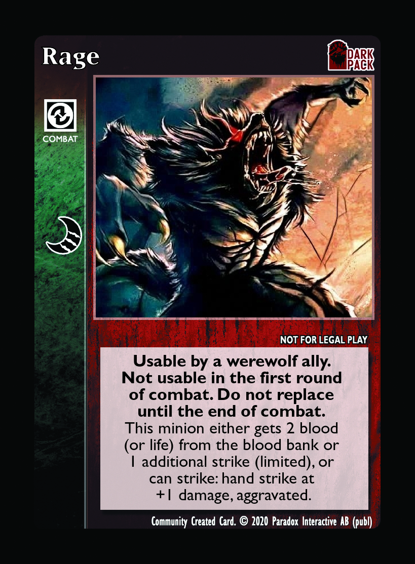 Rage - Custom Card - Black Chantry Productions | VTES Community Cards ...