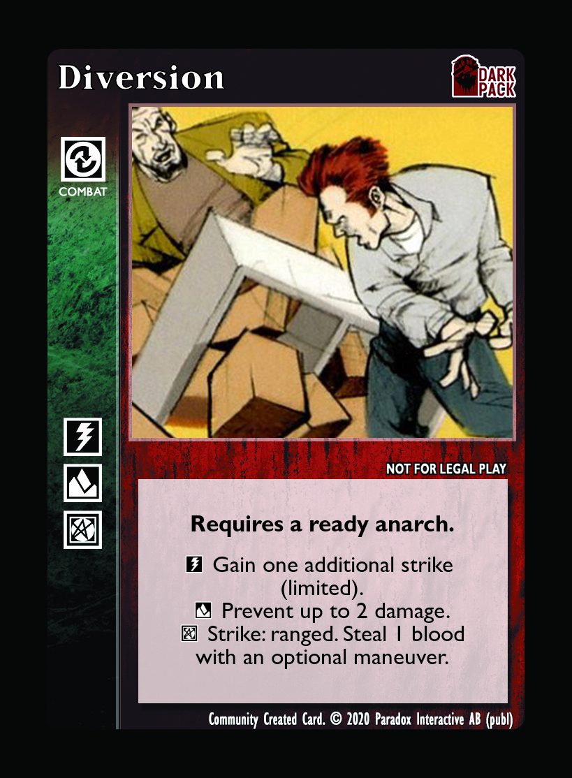 Diversion - Custom Card - Black Chantry Productions | VTES Community ...