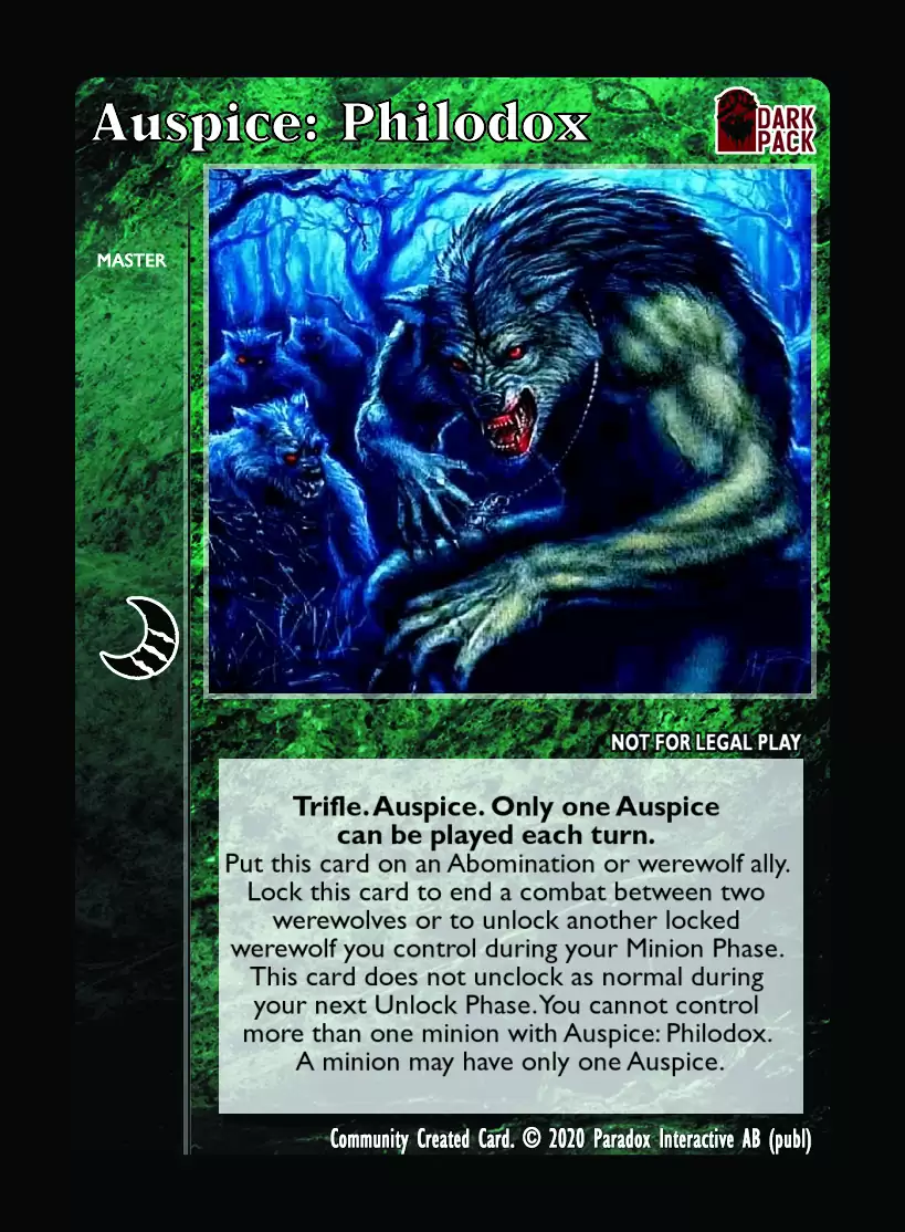 Auspice: Philodox - Custom Card - Black Chantry Productions | VTES ...
