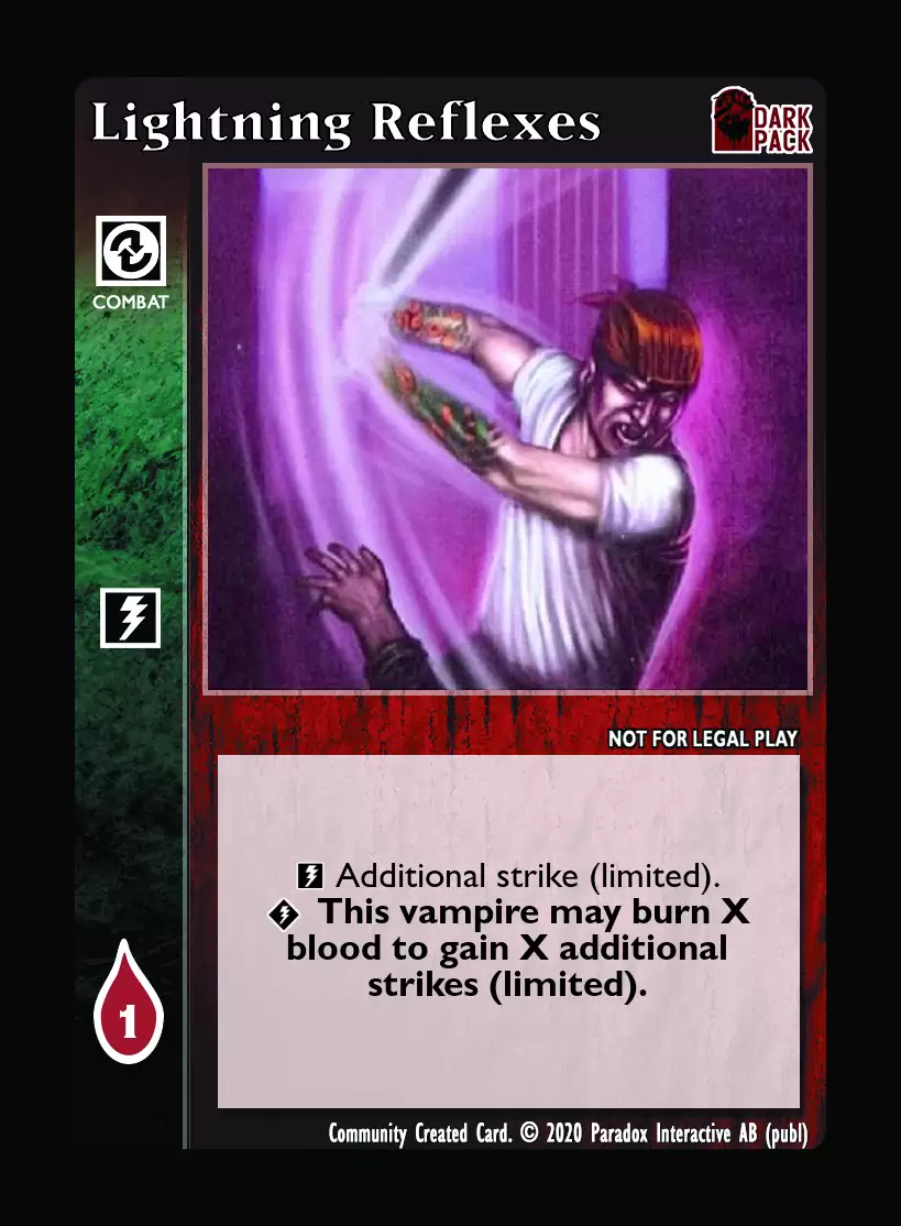 Lightning Reflexes - Custom Card - Black Chantry Productions | VTES ...