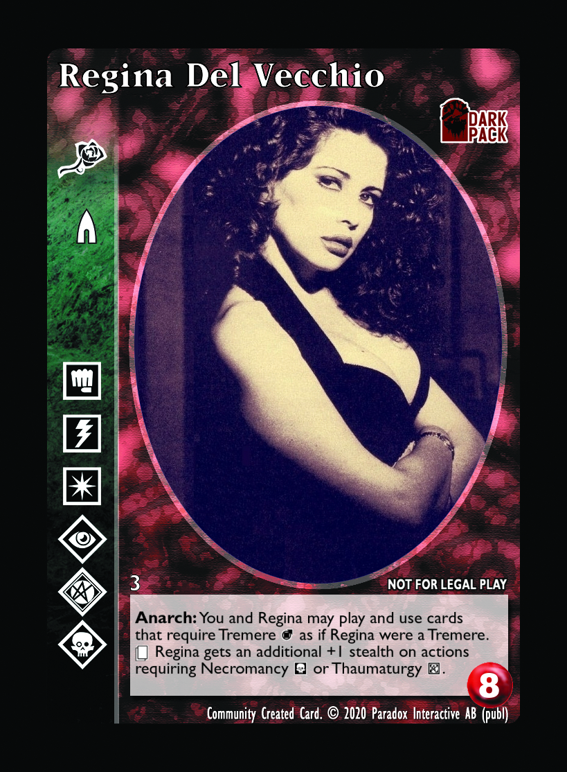 Regina Del Vecchio - Custom Card - Black Chantry Productions | VTES ...