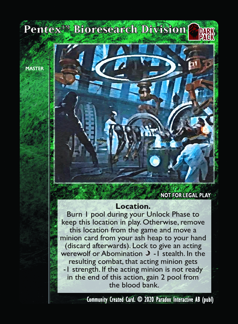 Pentex™ Bioresearch Division - Custom Card - Black Chantry Productions ...