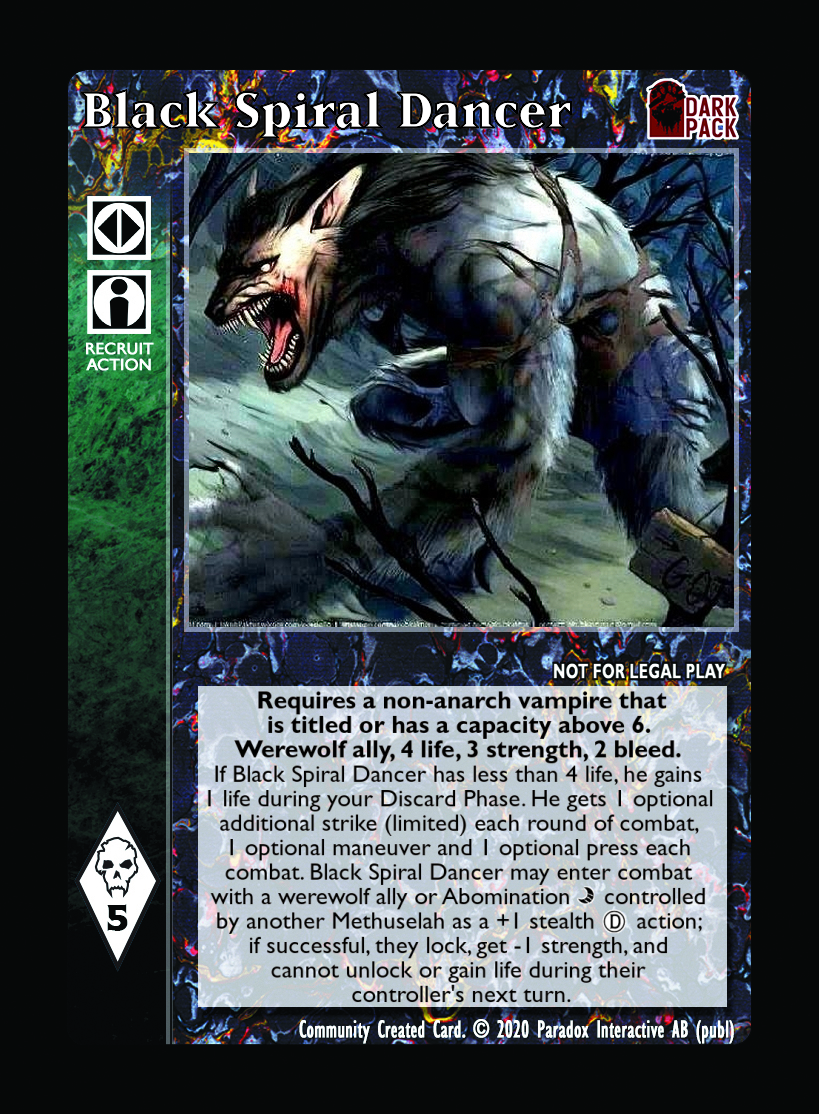 Black Spiral Dancer - Custom Card - Black Chantry Productions | VTES ... Black Spiral Dancer - Custom Card - Black Chantry Productions | VTES ...