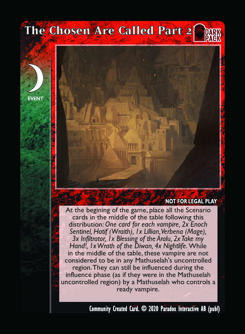 The Chosen Are Called Part 2 - Custom Card - Black Chantry Productions ...