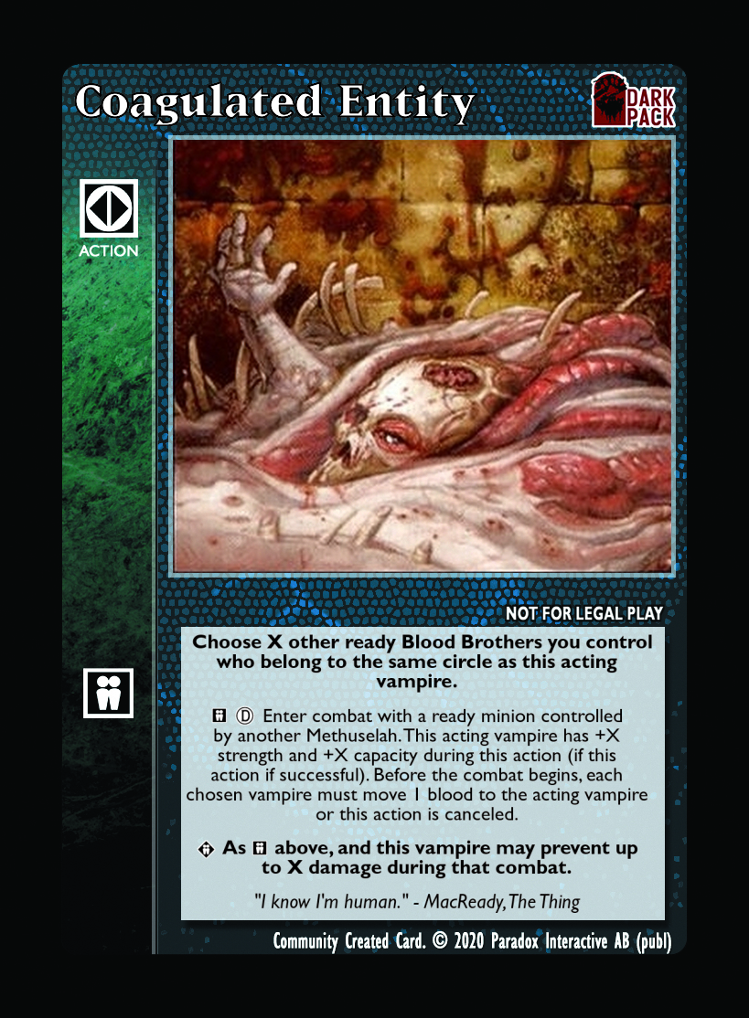 Coagulated Entity - Custom Card - Black Chantry Productions | VTES ...