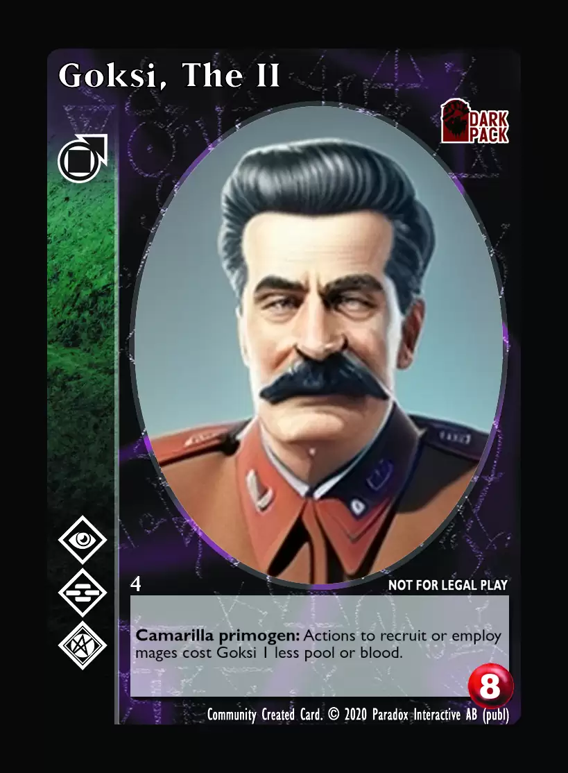 Goksi The Ii - Custom Card - Black Chantry Productions | VTES Community ...