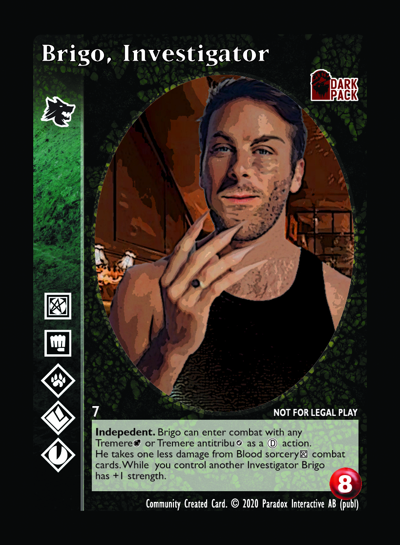 Brigo, Investigator - Custom Card - Black Chantry Productions | VTES ...