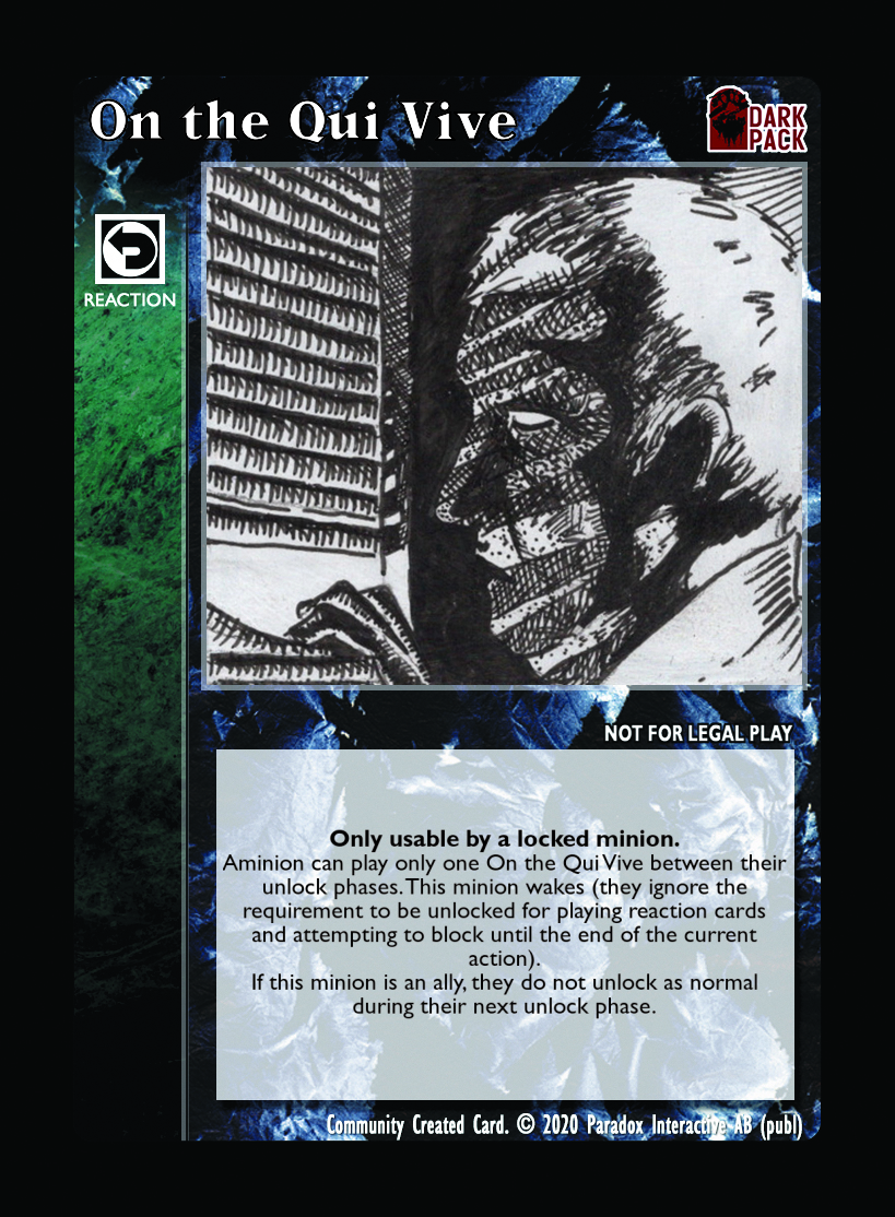 On The Qui Vive - Custom Card - Black Chantry Productions | VTES ...