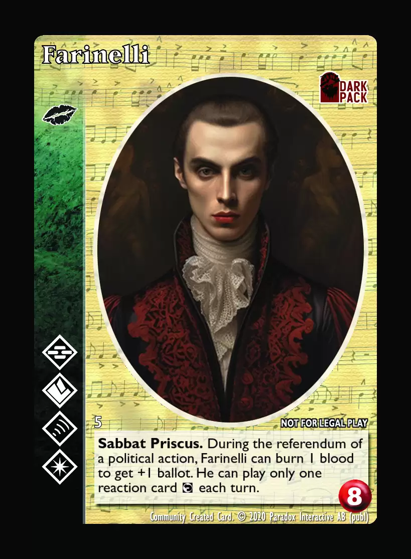 Farinelli - Custom Card - Black Chantry Productions | VTES Community ...
