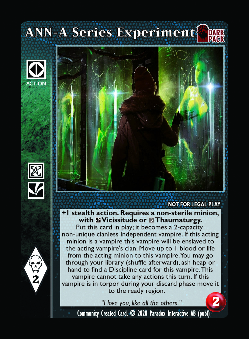 Ann-a Series Experiment - Custom Card - Black Chantry Productions ...