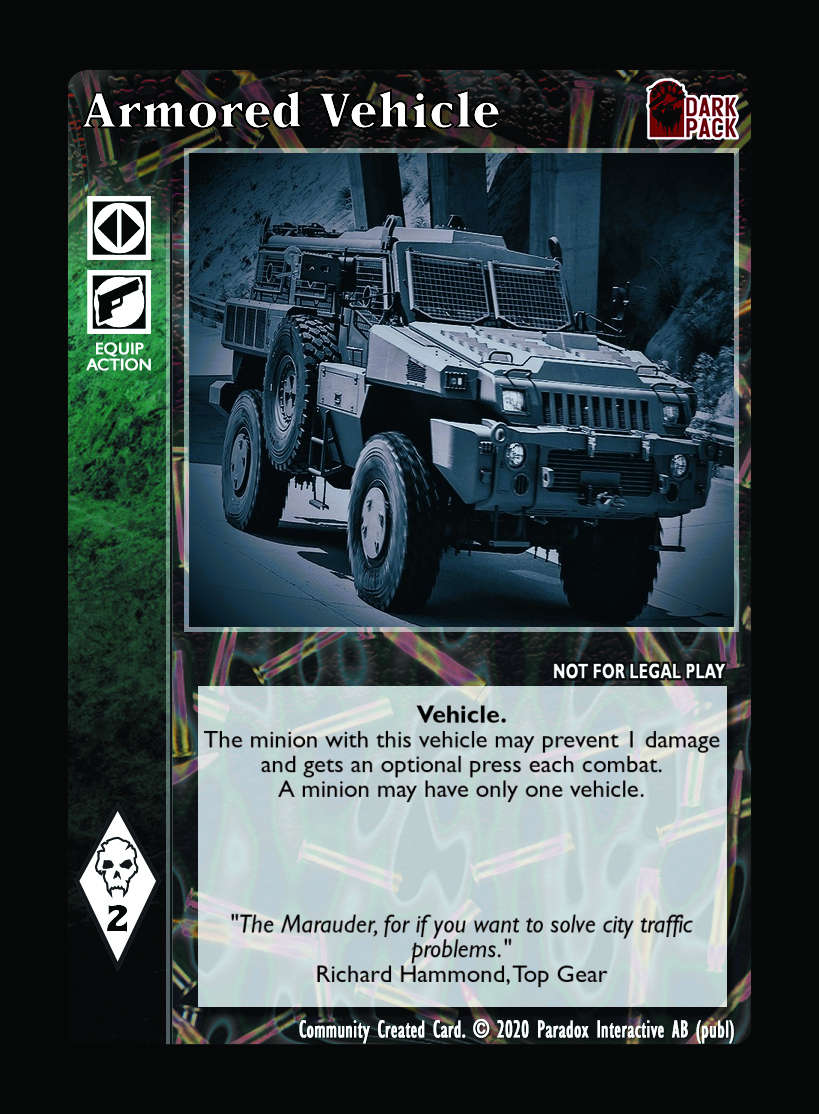 Armored Vehicle - Custom Card - Black Chantry Productions | VTES ...