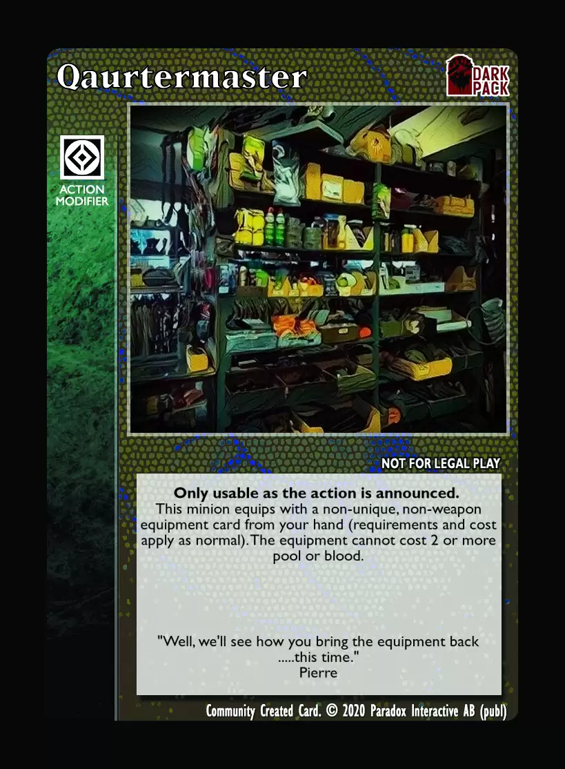Qaurtermaster - Custom Card - Black Chantry Productions | VTES ...