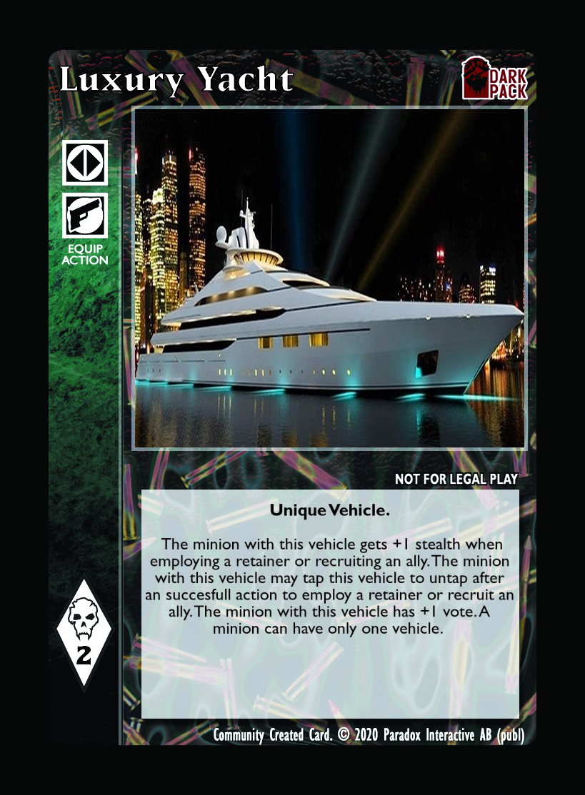 Luxury Yacht - Custom Card - Black Chantry Productions | VTES Community ...