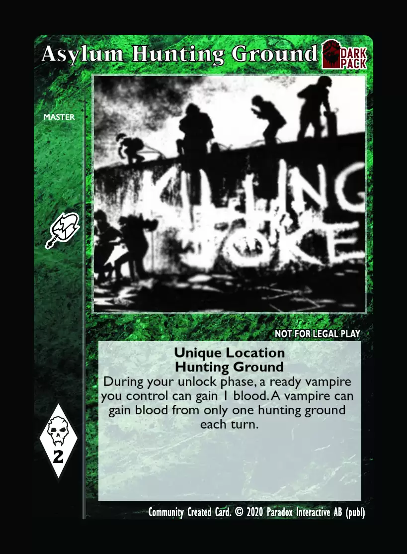 Asylum Hunting Ground - Custom Card - Black Chantry Productions | VTES ...