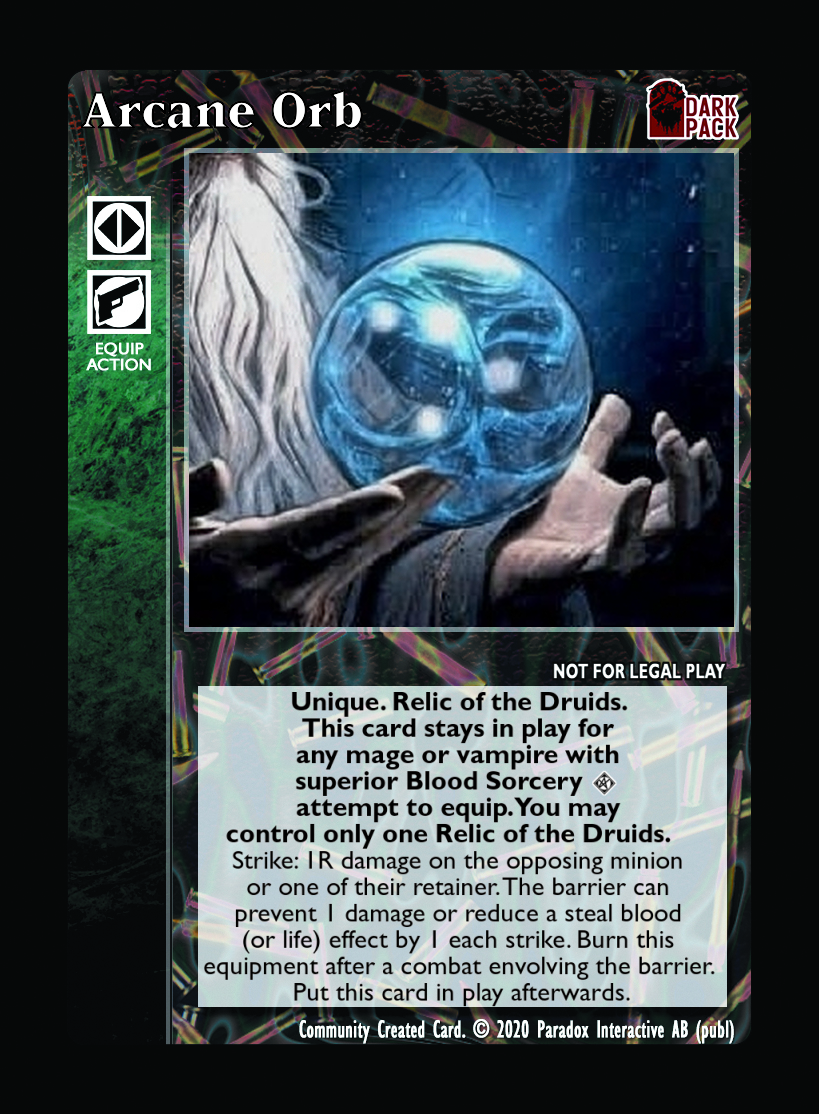Arcane Orb - Custom Card - Black Chantry Productions | VTES Community ...