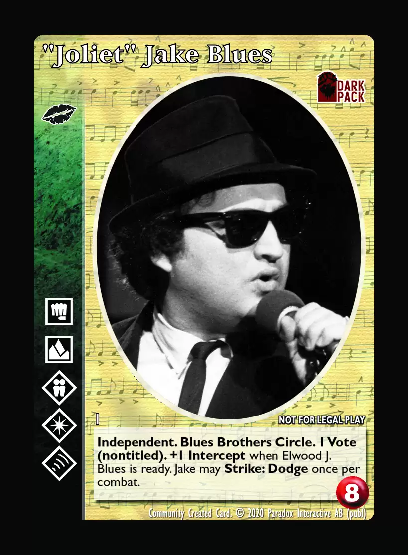 "joliet" Jake Blues - Custom Card - Black Chantry Productions | VTES ...