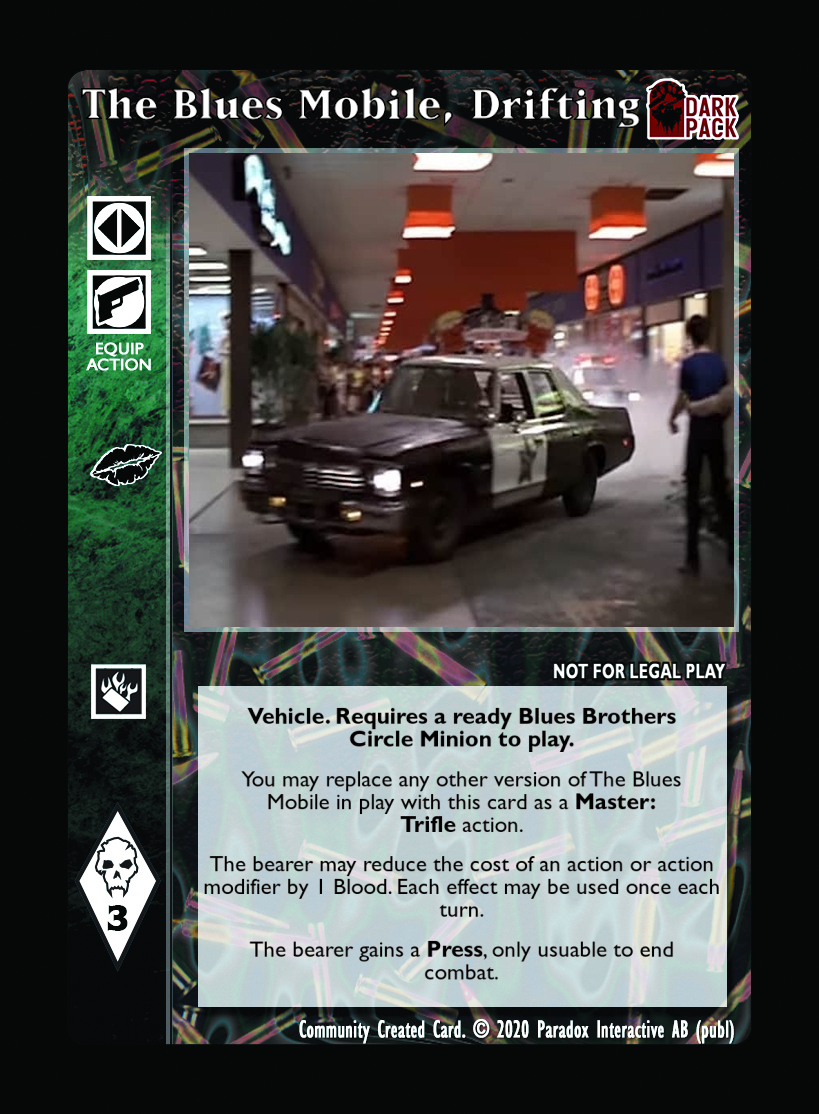 The Blues Mobile, Drifting - Custom Card - Black Chantry Productions ...