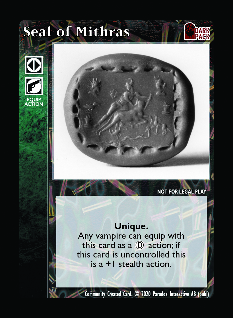 Seal Of Mithras - Custom Card - Black Chantry Productions | VTES ...