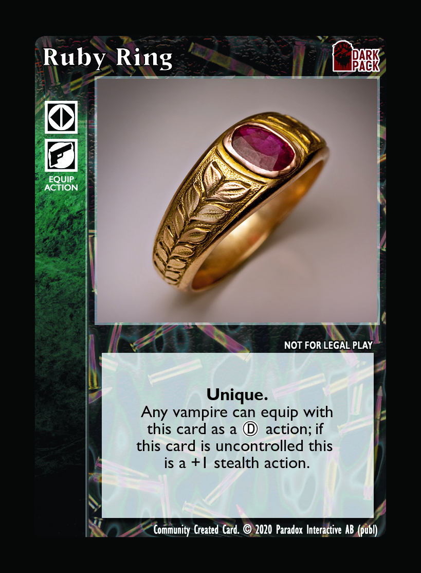 Ruby Ring - Custom Card - Black Chantry Productions | VTES Community ...