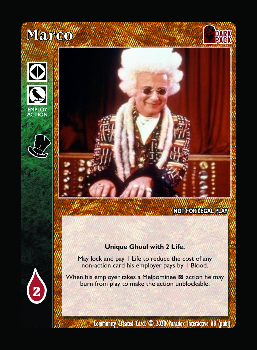 Marco - Custom Card - Black Chantry Productions | VTES Community Cards ...