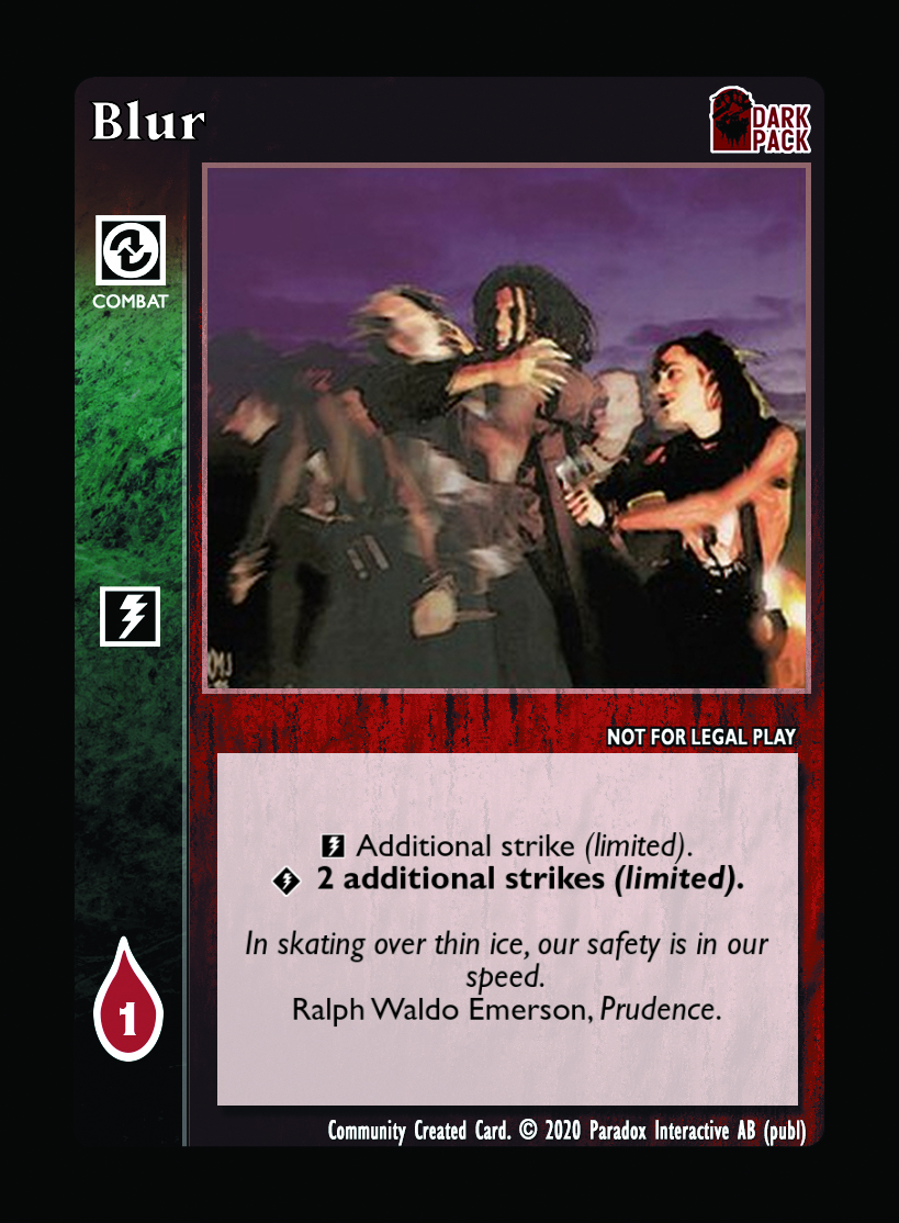 Blur - Custom Card - Black Chantry Productions | VTES Community Cards ...