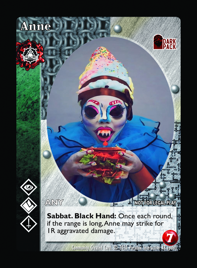 Anne - Custom Card - Black Chantry Productions | VTES Community Cards ...