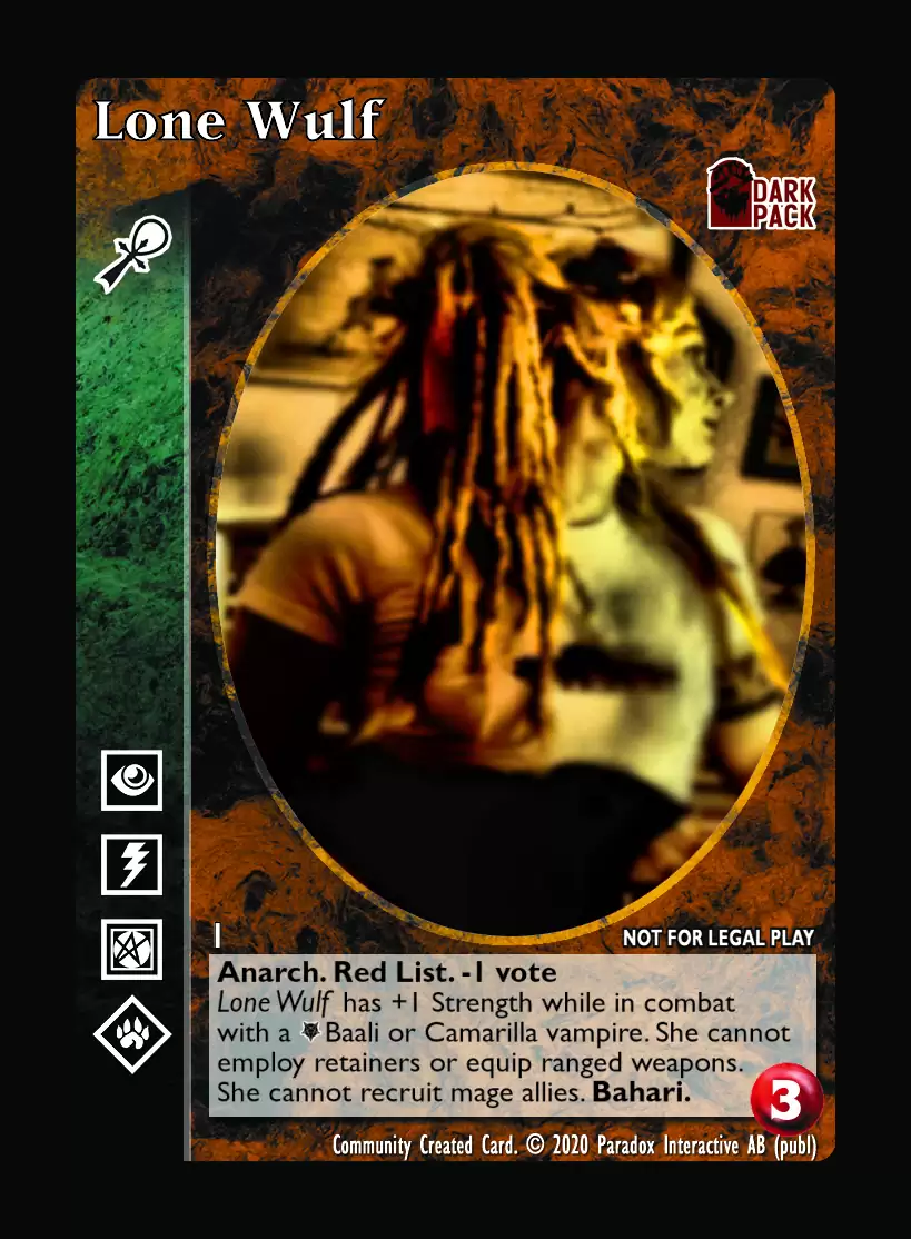 Lone Wulf - Custom Card - Black Chantry Productions | VTES Community ...