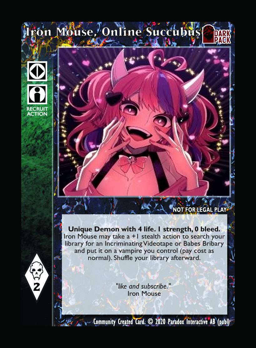 Iron Mouse, Online Succubus - Custom Card - Black Chantry Productions ...