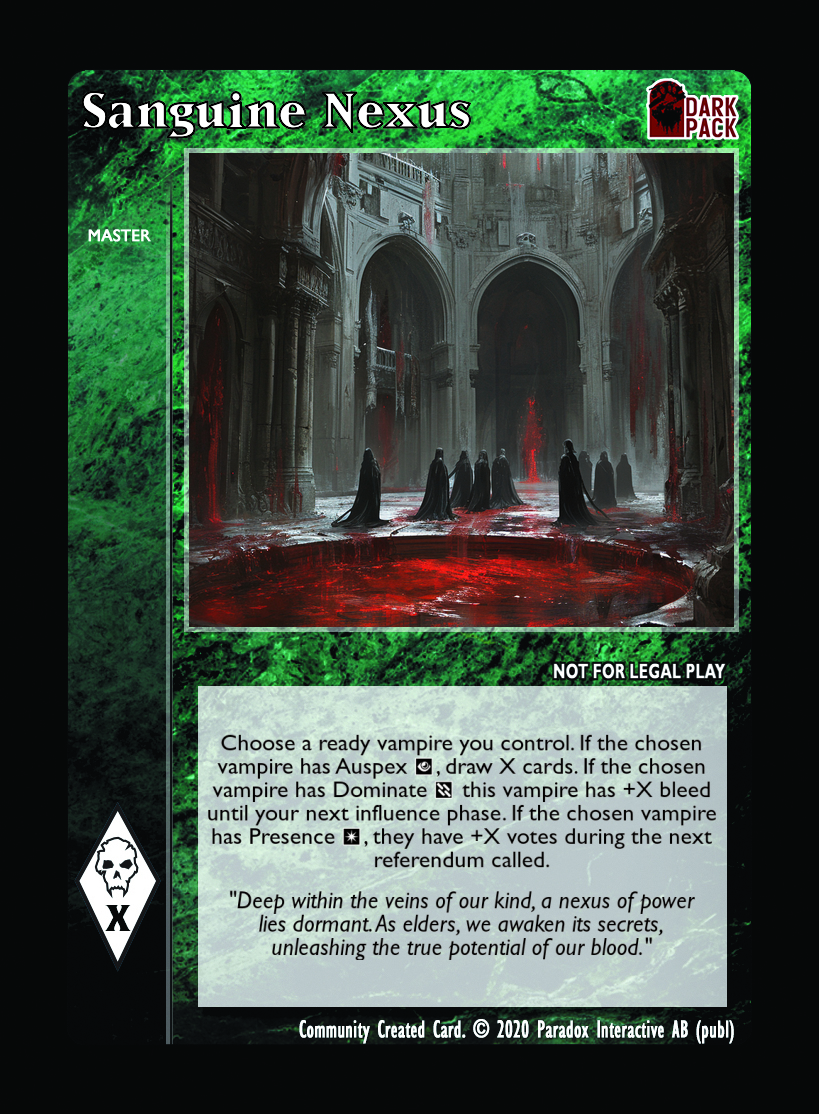 Sanguine Nexus - Custom Card - Black Chantry Productions | VTES ...