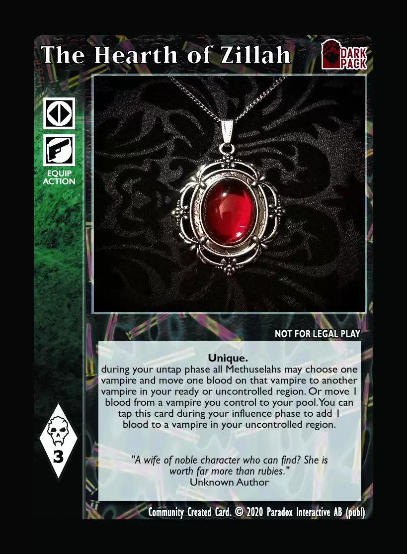 The Hearth Of Zillah - Custom Card - Black Chantry Productions | VTES ...