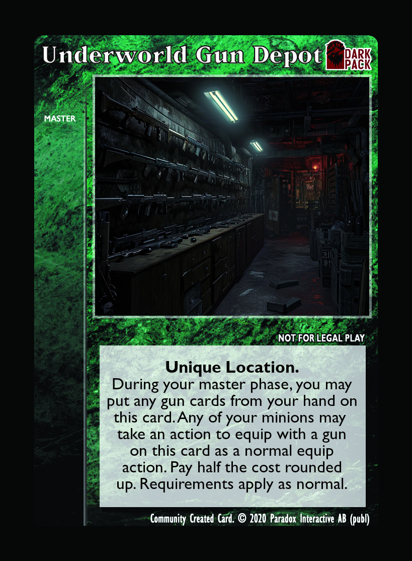 Underworld Gun Depot - Custom Card - Black Chantry Productions | VTES ...