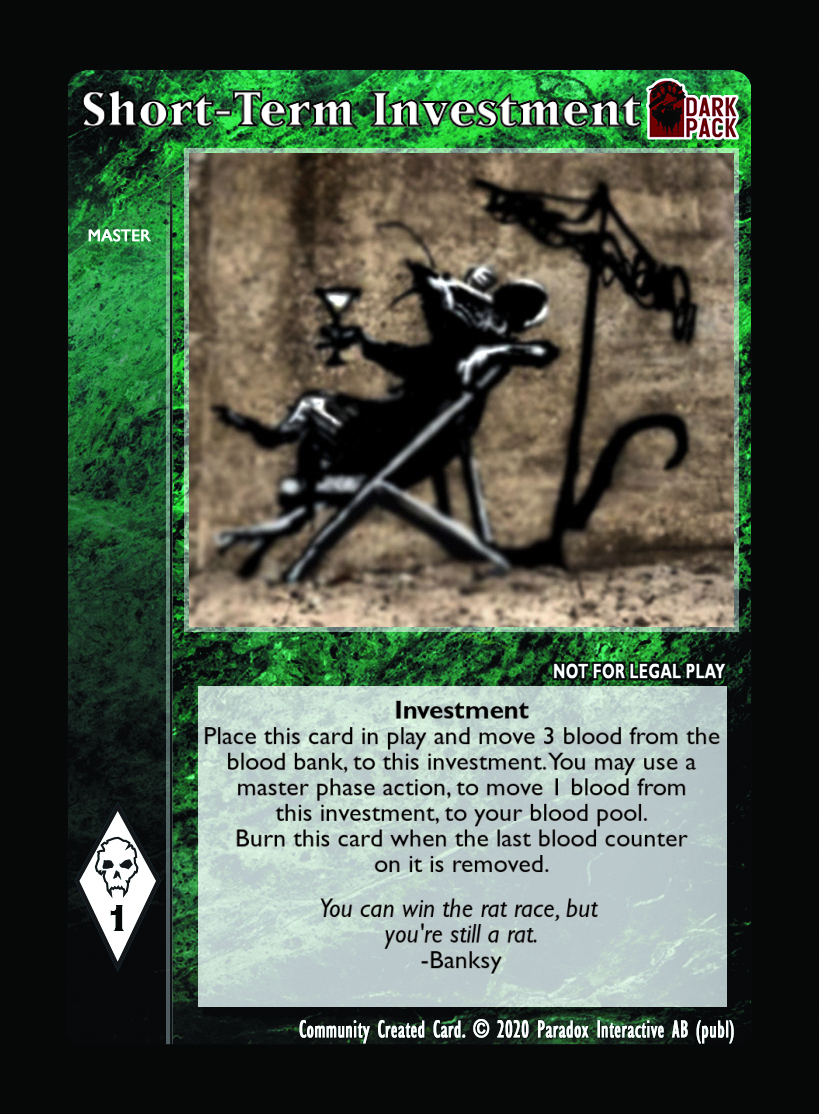 Short-term Investment - Custom Card - Black Chantry Productions | VTES ...