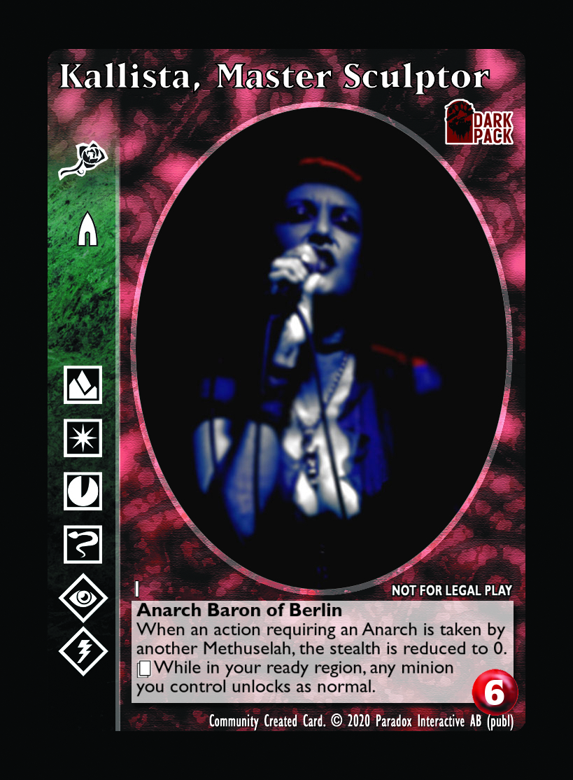 Kallista, Master Sculptor - Custom Card - Black Chantry Productions ...