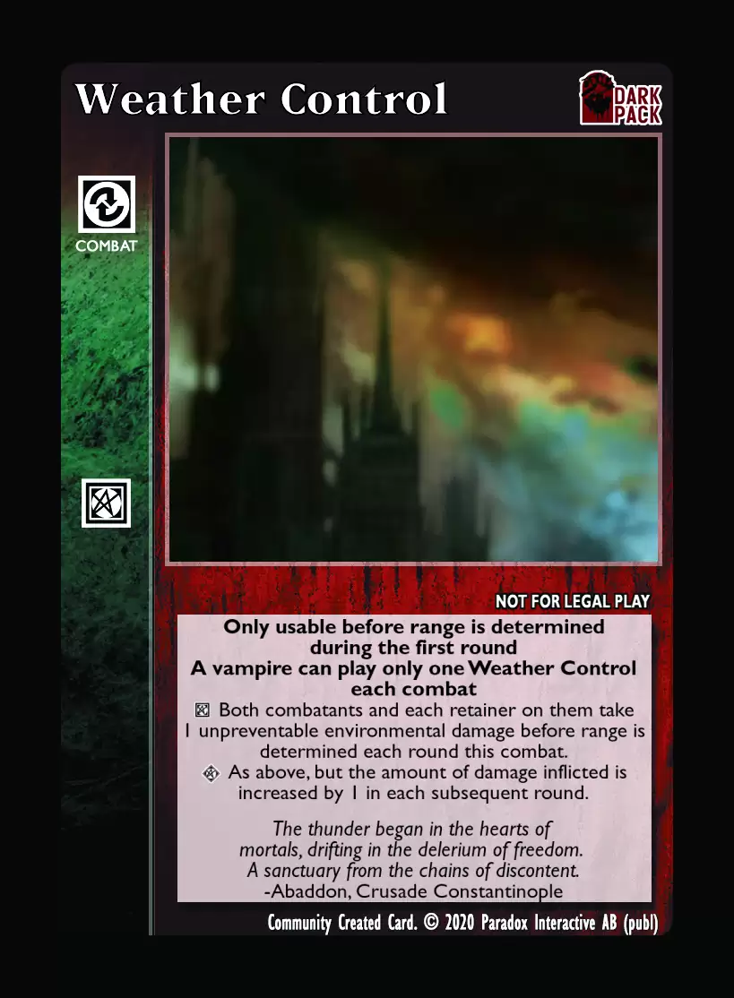 Weather Control - Custom Card - Black Chantry Productions | VTES ...