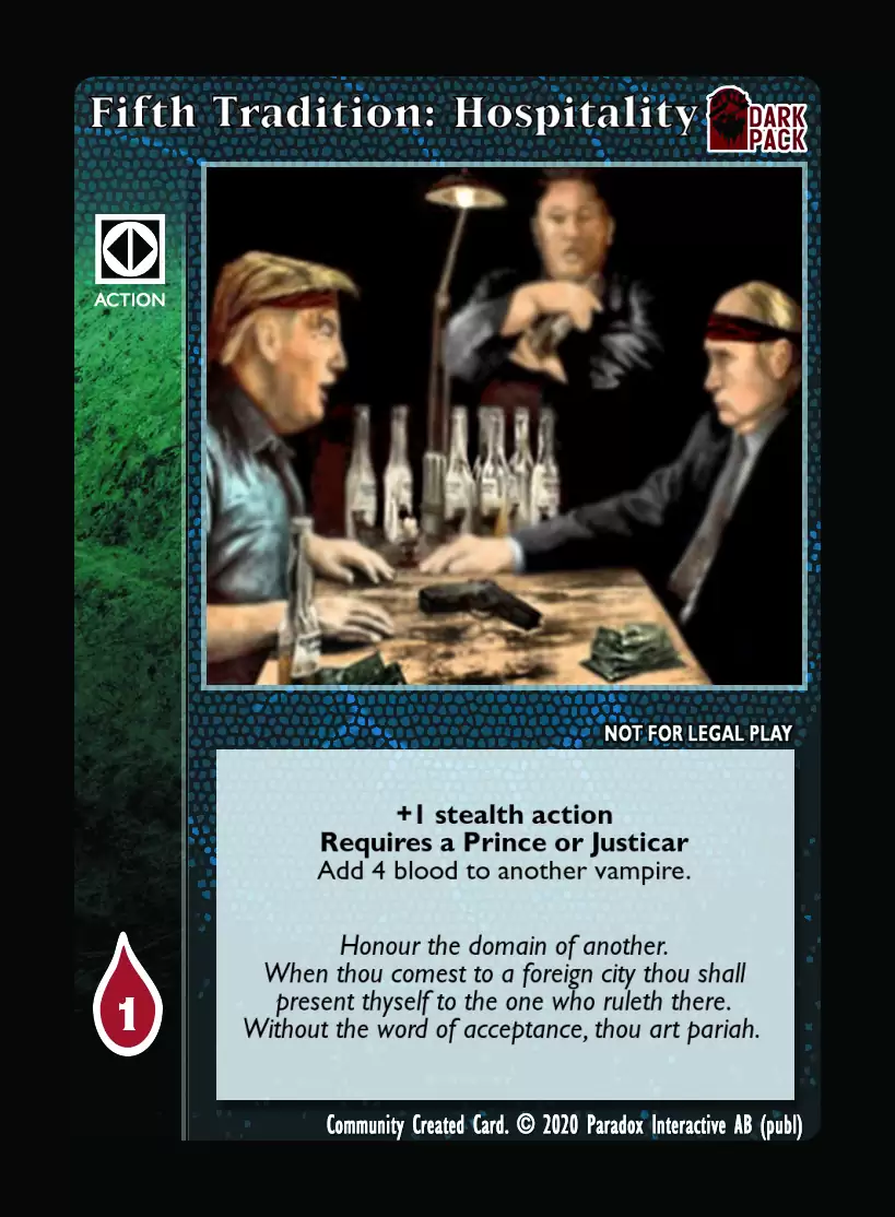 Fifth Tradition: Hospitality - Custom Card - Black Chantry Productions ...