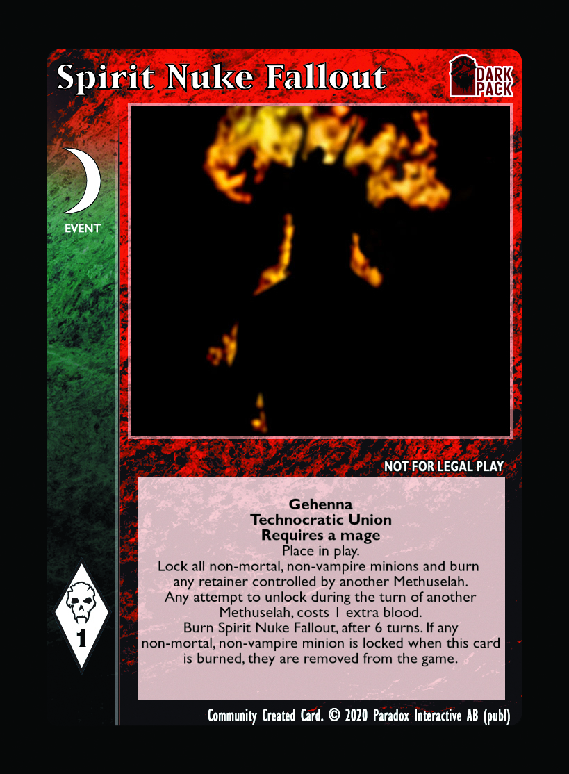 Spirit Nuke Fallout - Custom Card - Black Chantry Productions | VTES ...