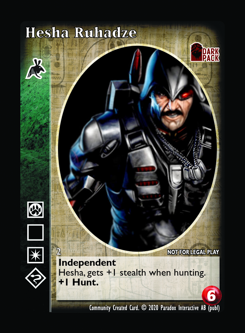 Hesha Ruhadze - Custom Card - Black Chantry Productions | VTES ...