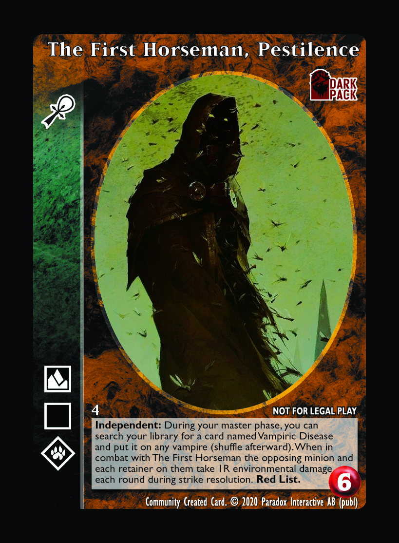 The First Horseman, Pestilence - Custom Card - Black Chantry ...