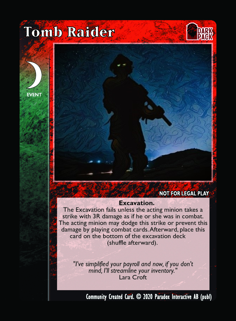 Tomb Raider - Custom Card - Black Chantry Productions | VTES Community ...