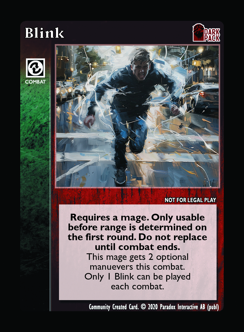 Blink - Custom Card - Black Chantry Productions | VTES Community Cards ...