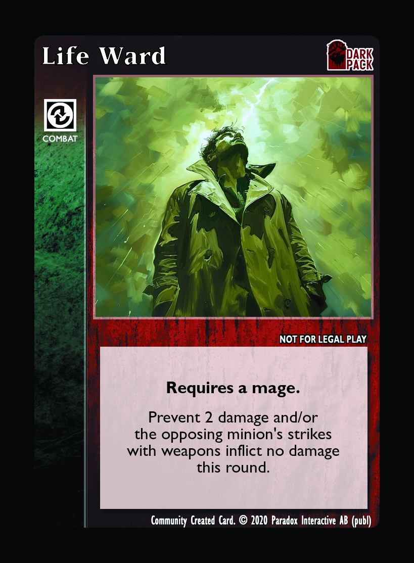 Life Ward - Custom Card - Black Chantry Productions | VTES Community ...