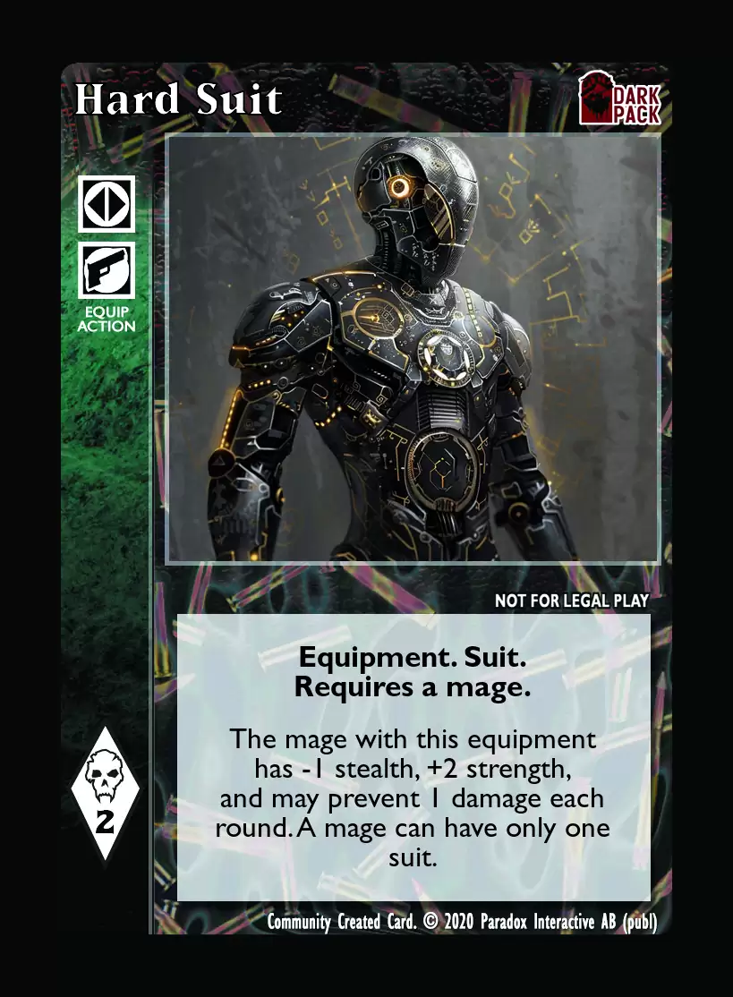 Hard Suit - Custom Card - Black Chantry Productions | VTES Community ...