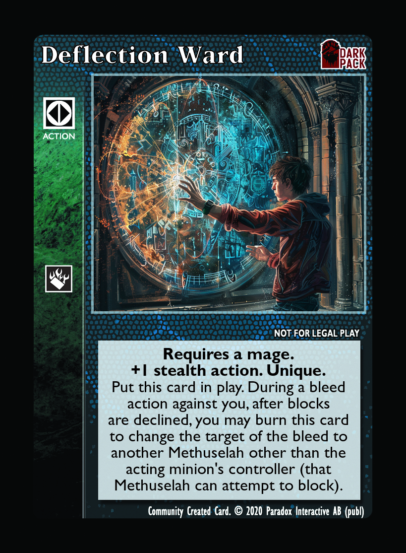 Deflection Ward - Custom Card - Black Chantry Productions | VTES ...