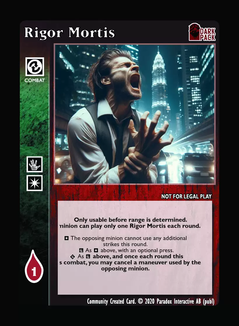 Rigor Mortis - Custom Card - Black Chantry Productions | VTES Community ...